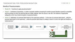 Security Beyond Compliance: Using Tokenisation for Data Protection by ...
