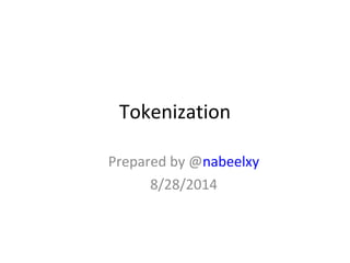 Introduction to Tokenization | PPT