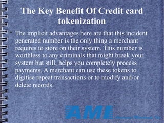 Tokenization credit card processing | PPT