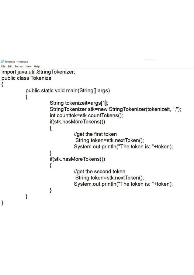 tokenize code1Screencapture1.pdf