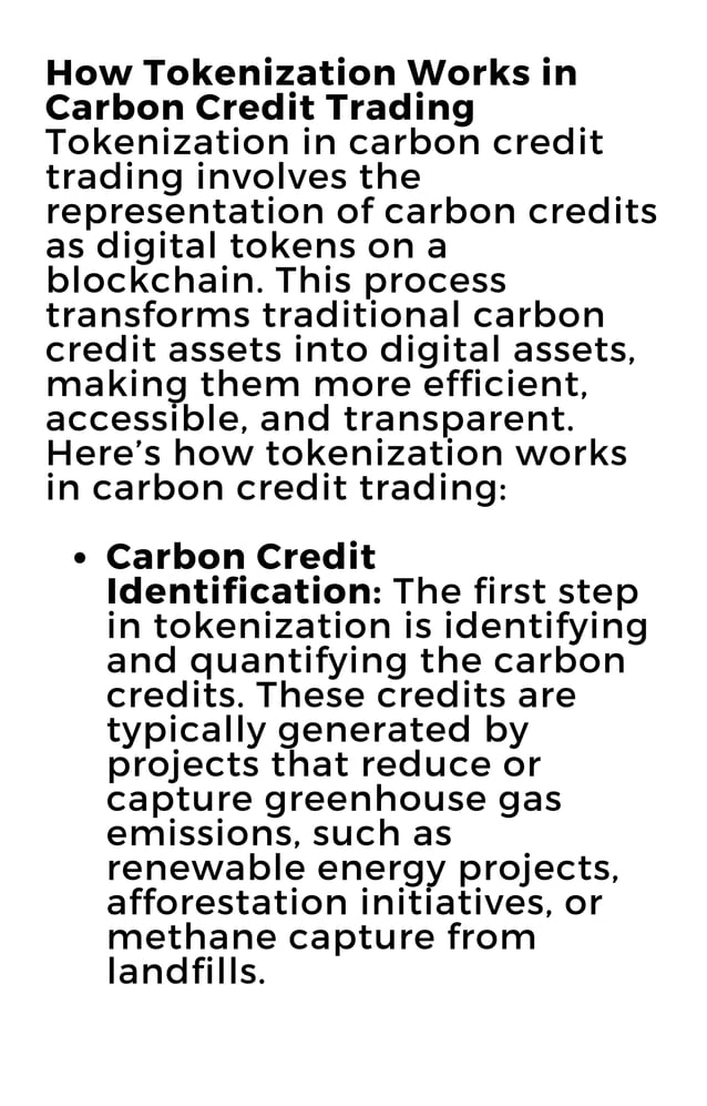 Tokenizing Carbon Credits A Blockchain Solution.pdf | Stocks and Bonds ...