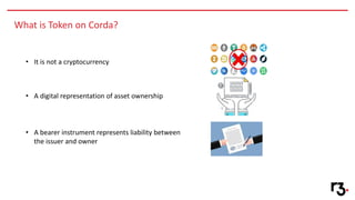 Corda Developer Bootcamp: Tokens | PPTX