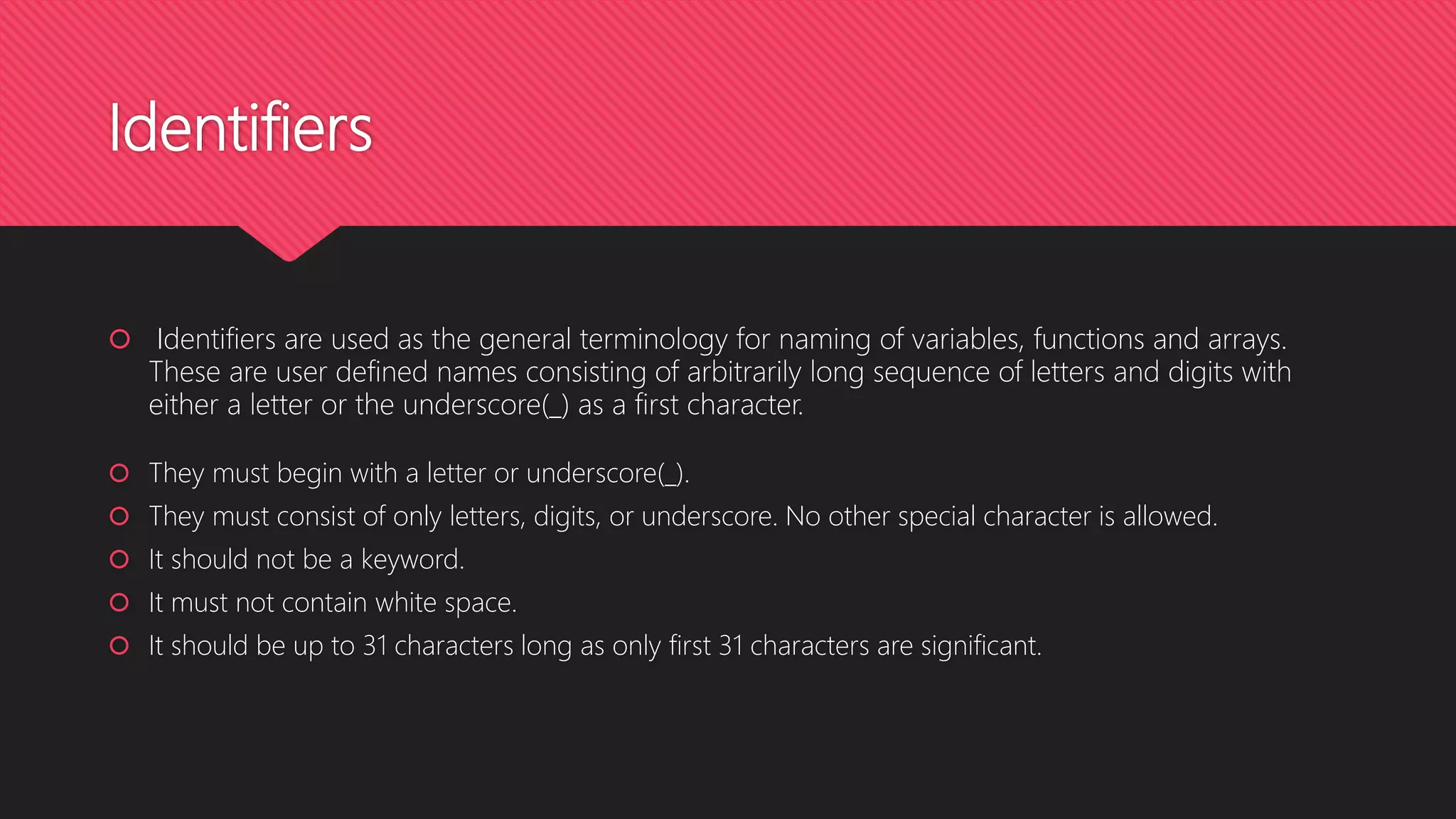Complete Tokens in c/c++ | PPTX