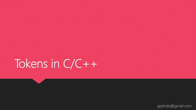Complete Tokens in c/c++ | PPTX