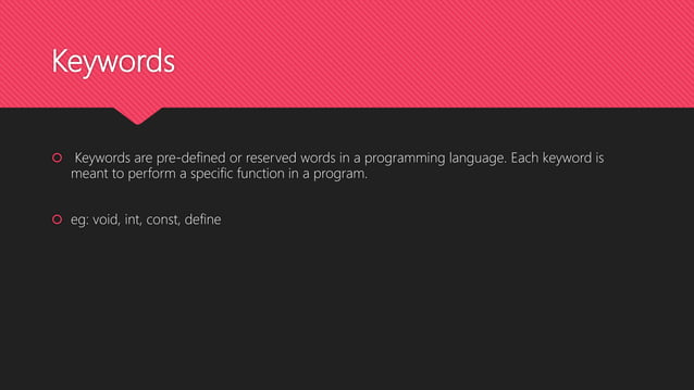 Complete Tokens in c/c++ | PPTX