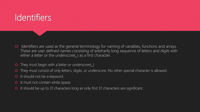 Complete Tokens in c/c++ | PPTX