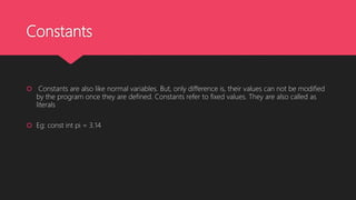 Complete Tokens in c/c++ | PPTX