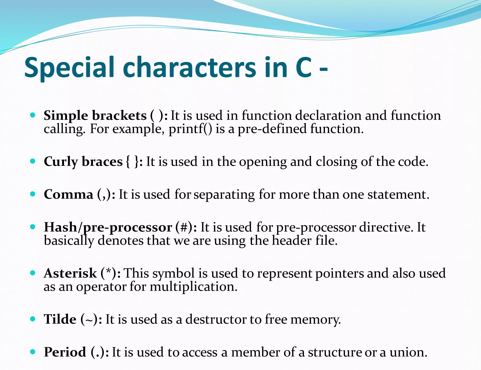 Tokens In Cpdf Programming Languages Computing