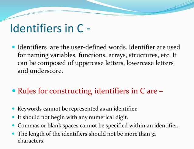 Tokens In C.pdf | Programming Languages | Computing