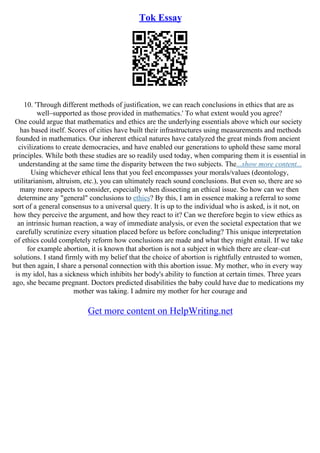 Tok Essay | PDF