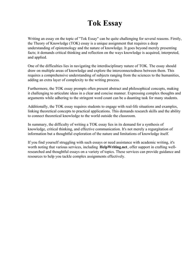 Tok Essay | PDF