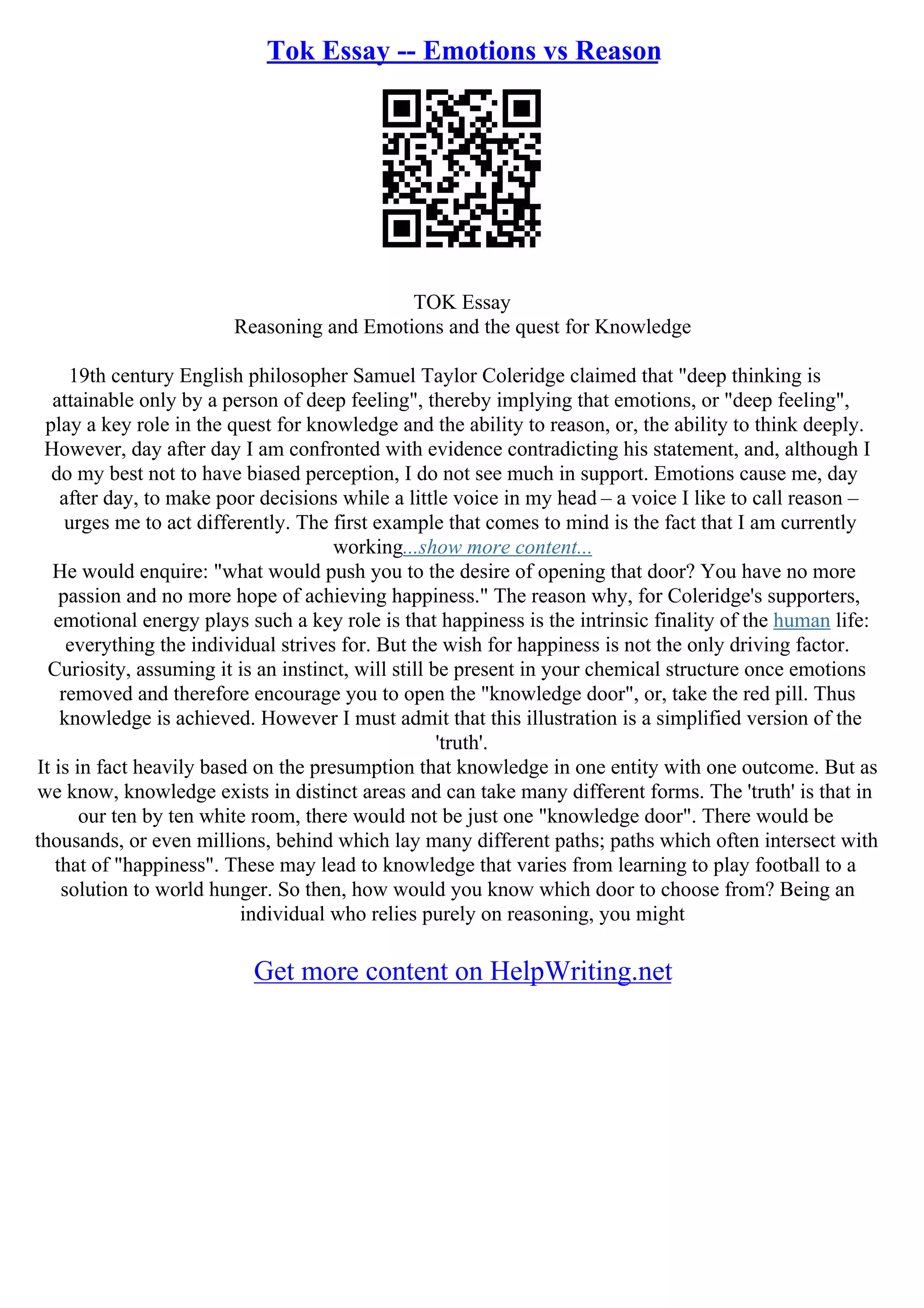 Tok Essay Rubric | PDF