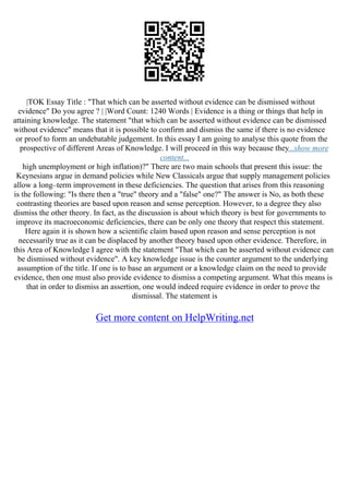 Tok Essay Rubric | PDF