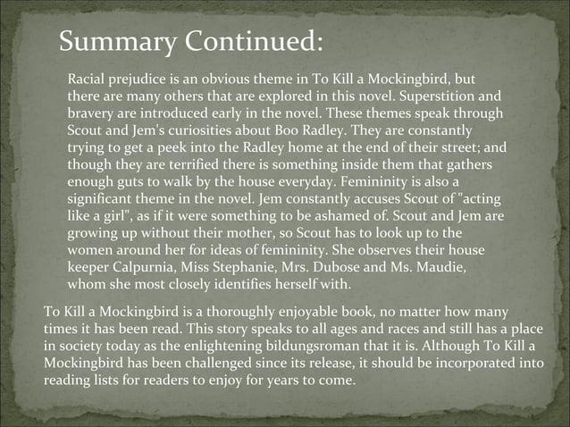 Student Presentation: To Kill a Mockingbird | PPT