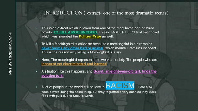 To kill a mockingbird - scout shows the way | PPTX