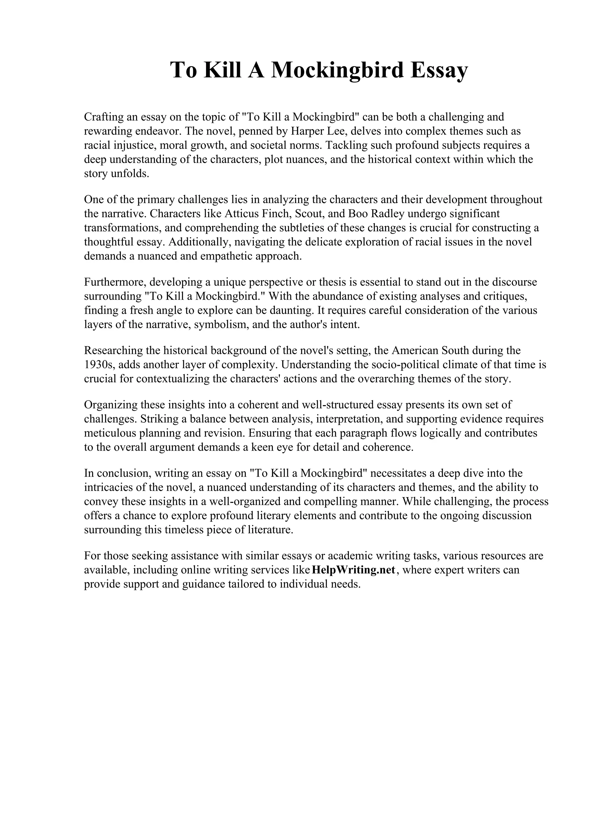 To Kill A Mockingbird Essay.pdf