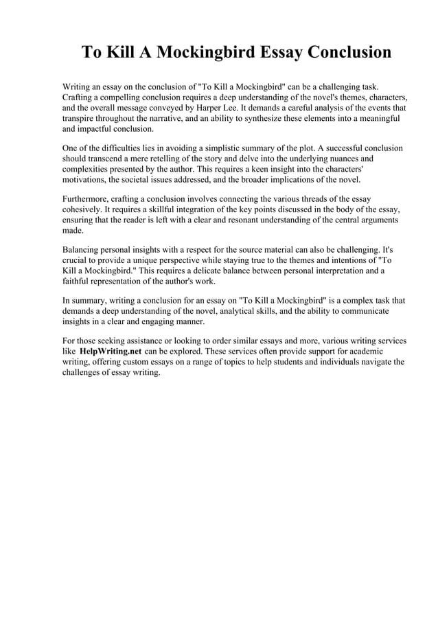 To Kill A Mockingbird Essay Conclusion.pdf