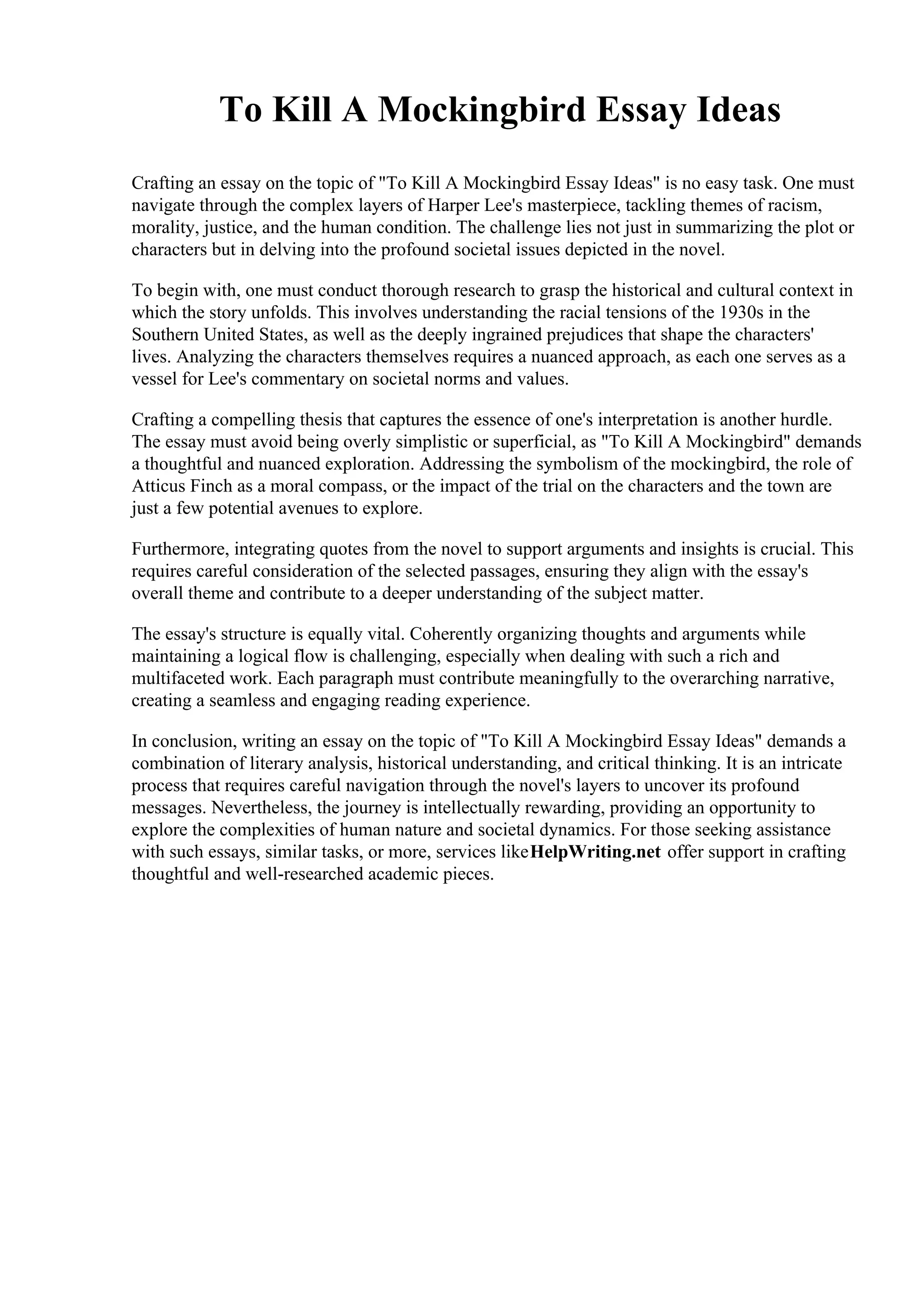To Kill A Mockingbird Essay Ideas.pdf