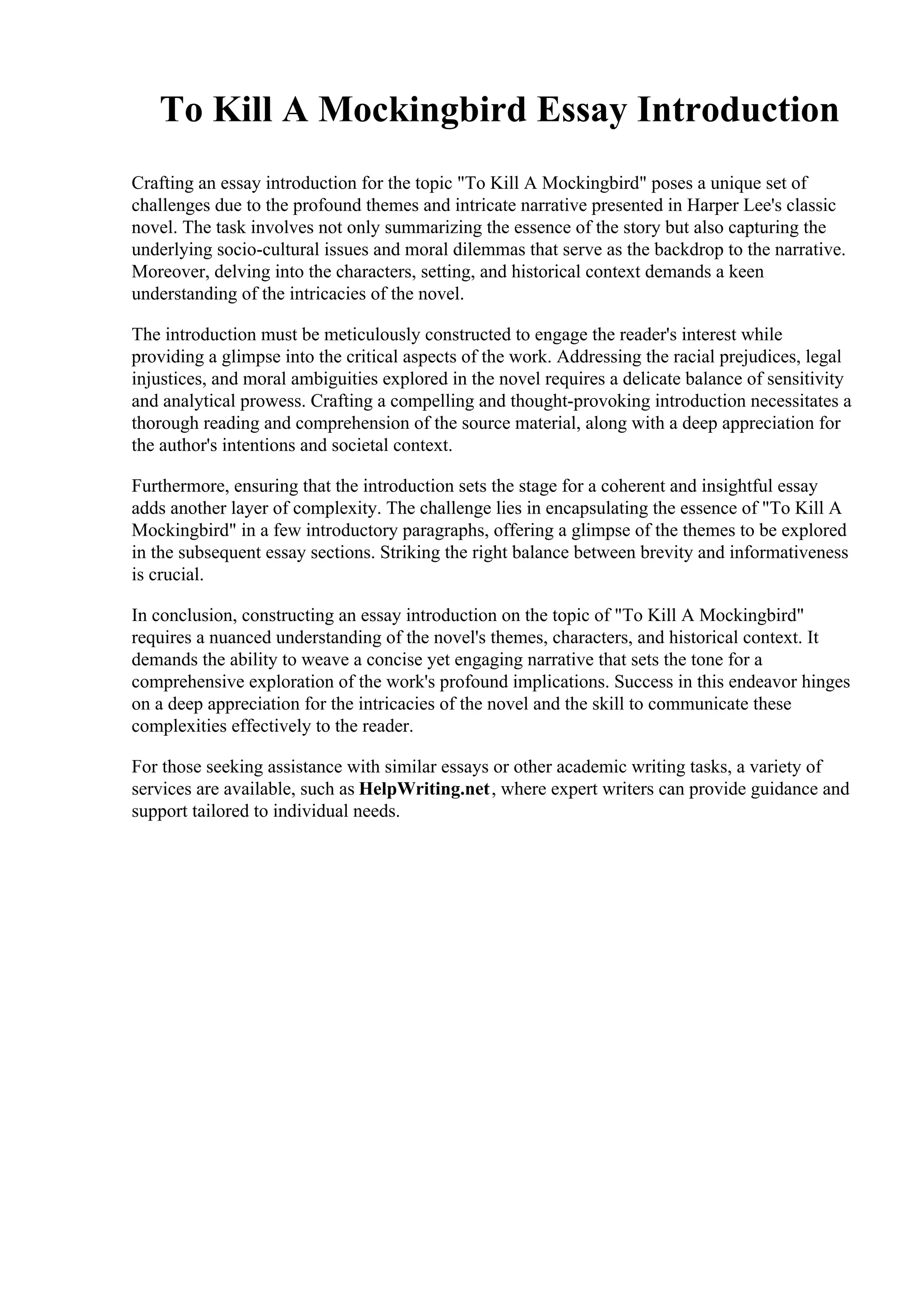 To Kill A Mockingbird Essay Introduction.pdf