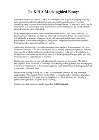 To Kill A Mockingbird Essays.pdf