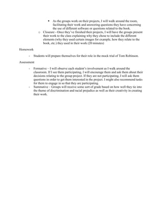 To Kill a Mockingbird Lesson Plan | DOCX