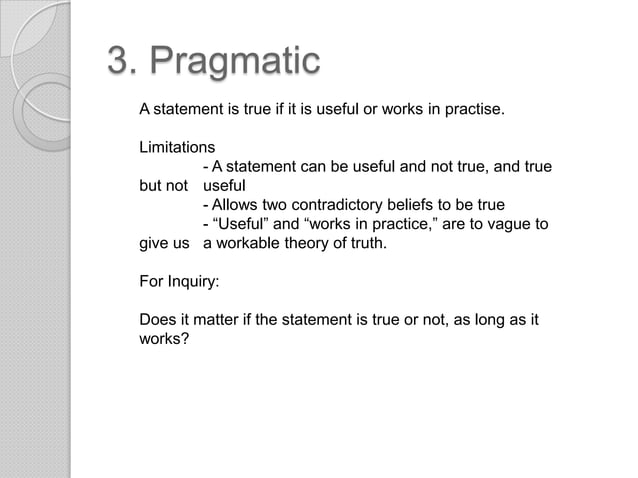 Tok introduction to approaches and evidence truth tests | PPT