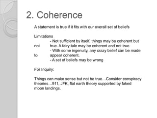Tok introduction to approaches and evidence truth tests | PPTX ...