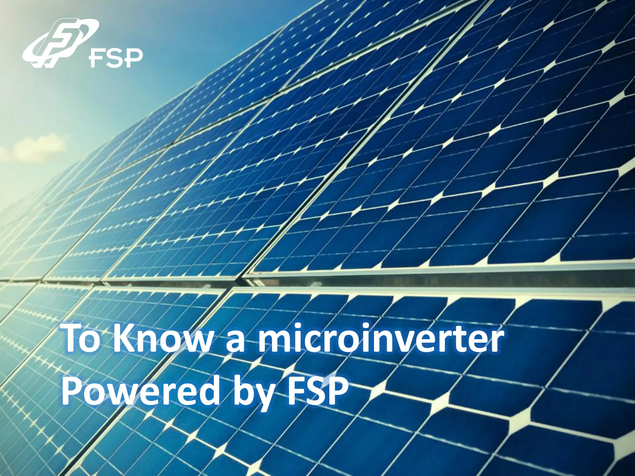 To know a microinverter powered by fsp | PDF | Consumer Electronics ...