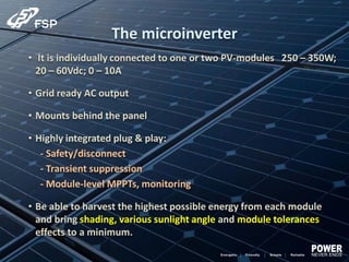 To know a microinverter powered by fsp | PDF | Consumer Electronics ...