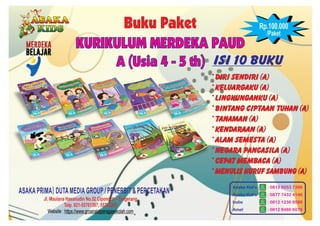 Paket Buku Kurikulum Merdeka Satuan PAUD (Revisi Terbaru 2024) | PPT