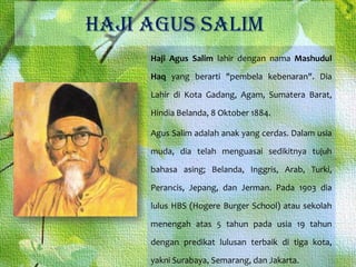 Tokoh haji agus salim | PPTX