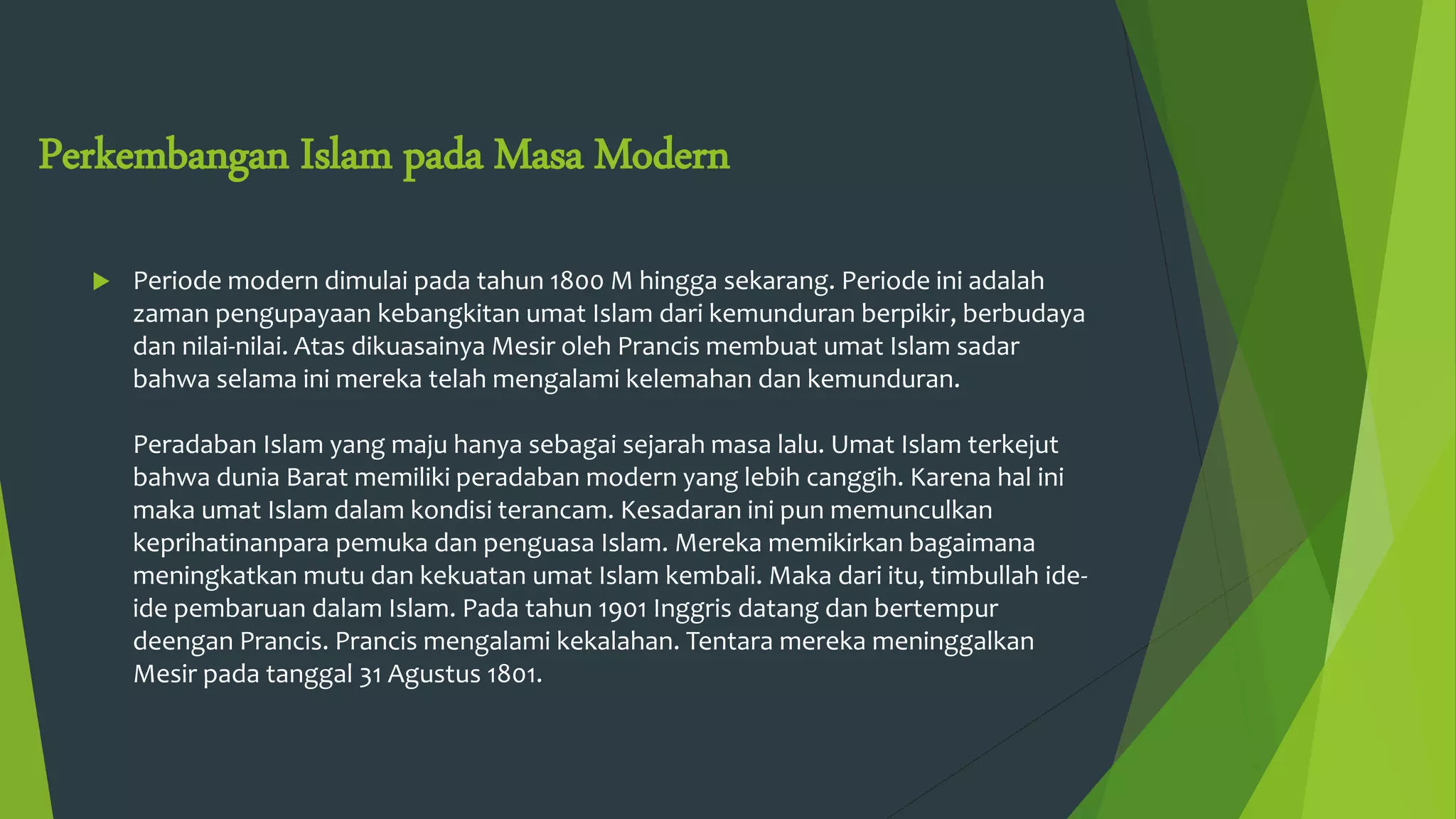 Tokoh tokoh berprestasi pada masa islam modern | PPTX