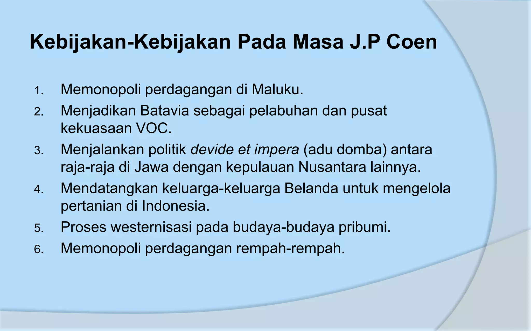 Tokoh Tokoh Pada Masa VOC | PPTX