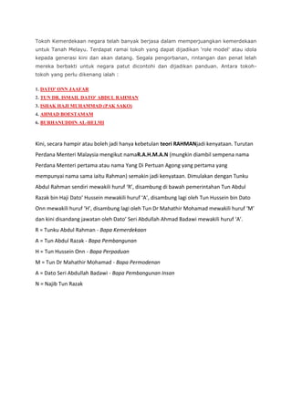 Tokoh kemerdekaan | DOCX