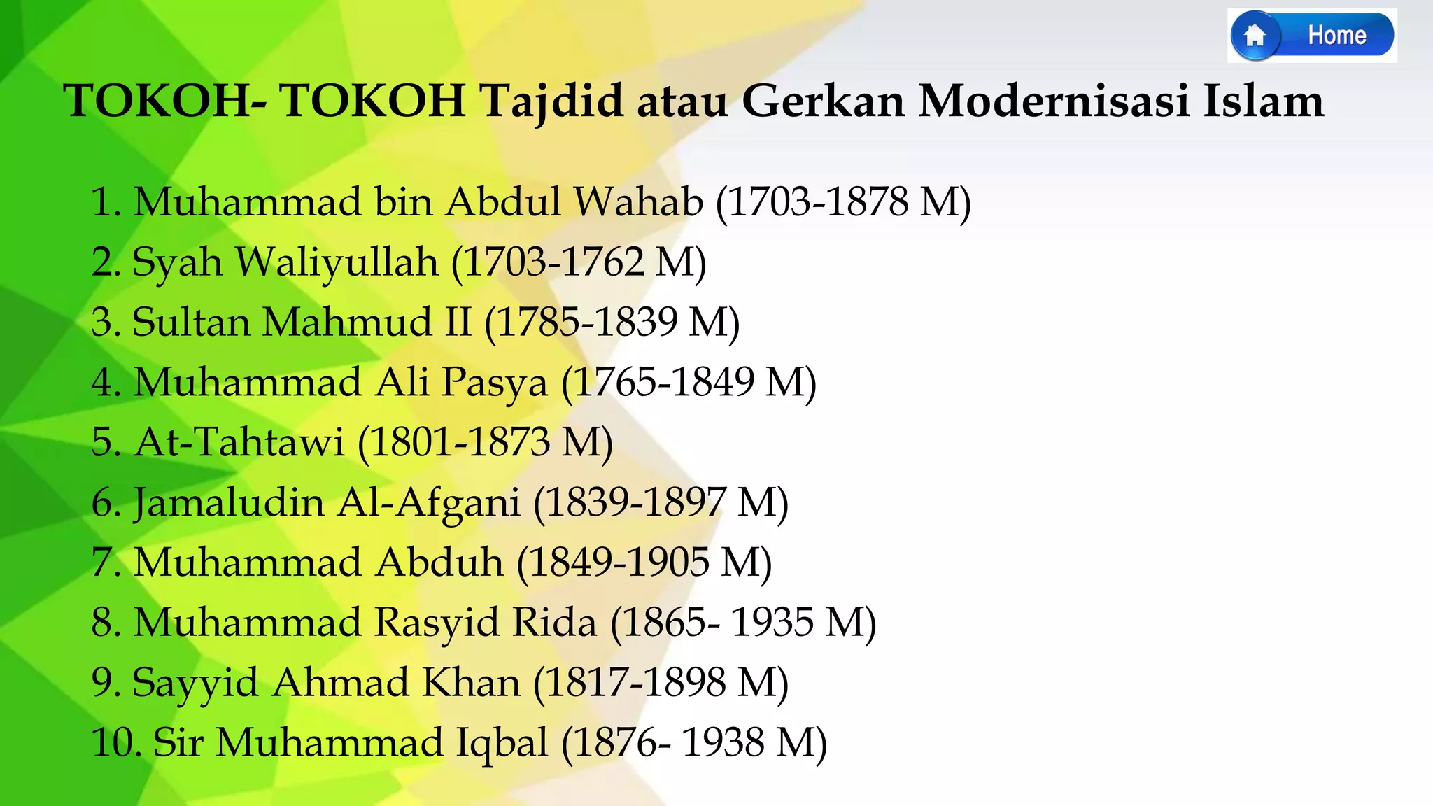 Tokoh moderinisasi islam | PPTX