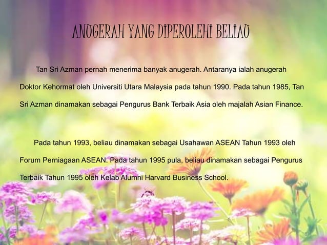 Tokoh ahli perniagaan (Tan Sri Azman Hashim) | PPTX