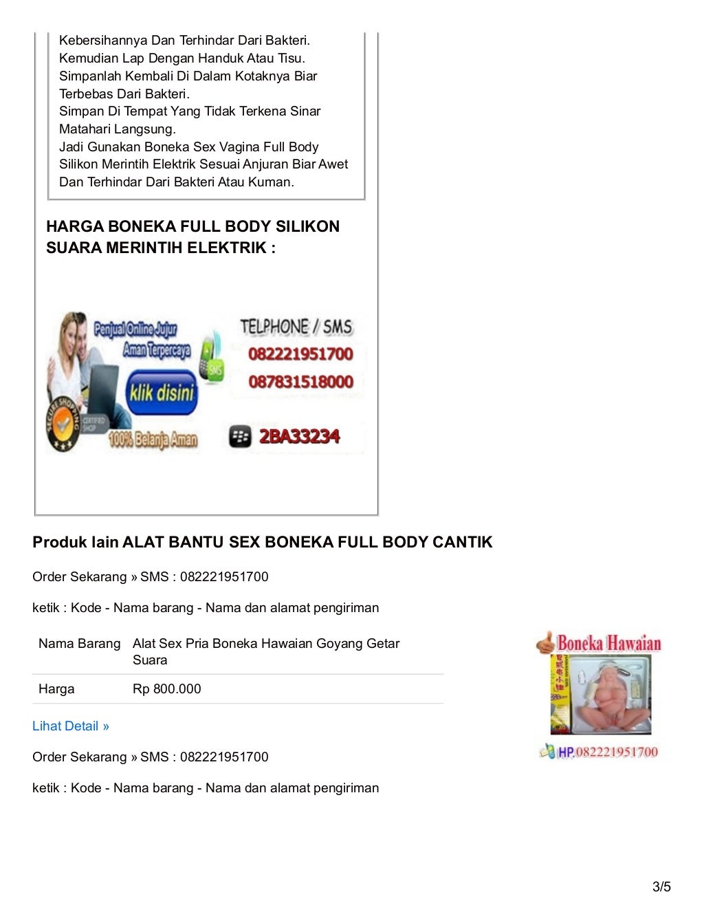 Alat Bantu Sex Boneka Full Body Cantik Jepang