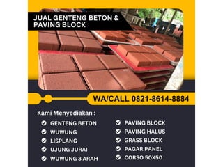 Toko Paving Persegi Pengiriman ke Kasembon, CALL WA 0821-8614-8884 | PDF