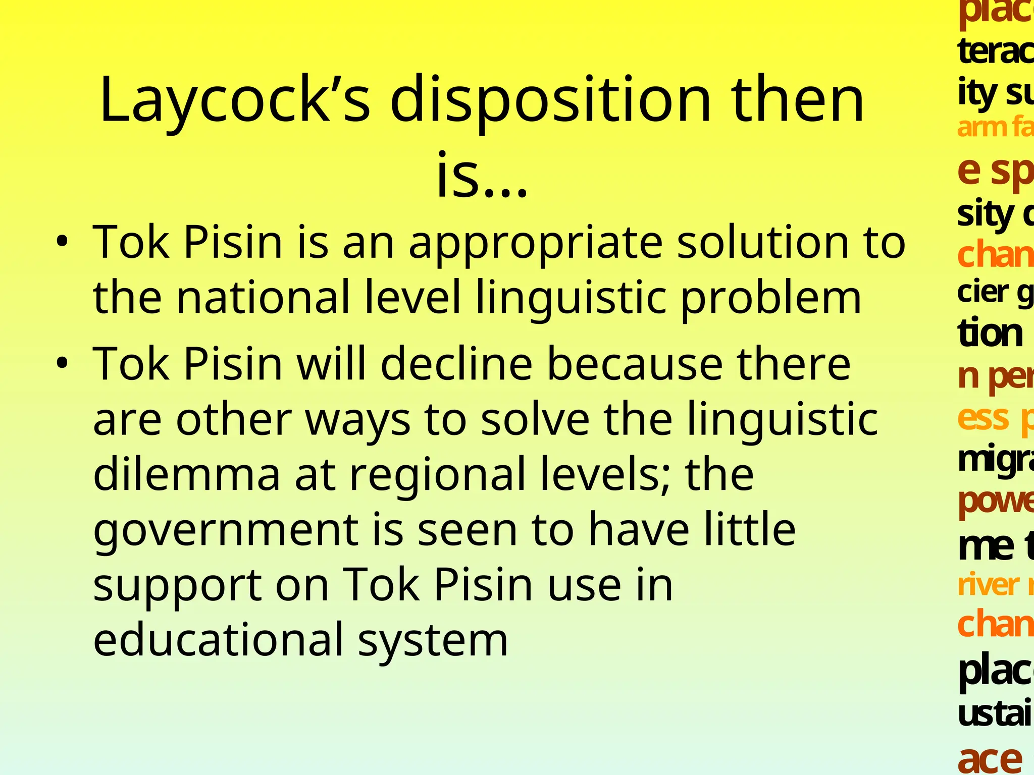 Tok Pisin: An educational and language planning dilemma in Papua New ...