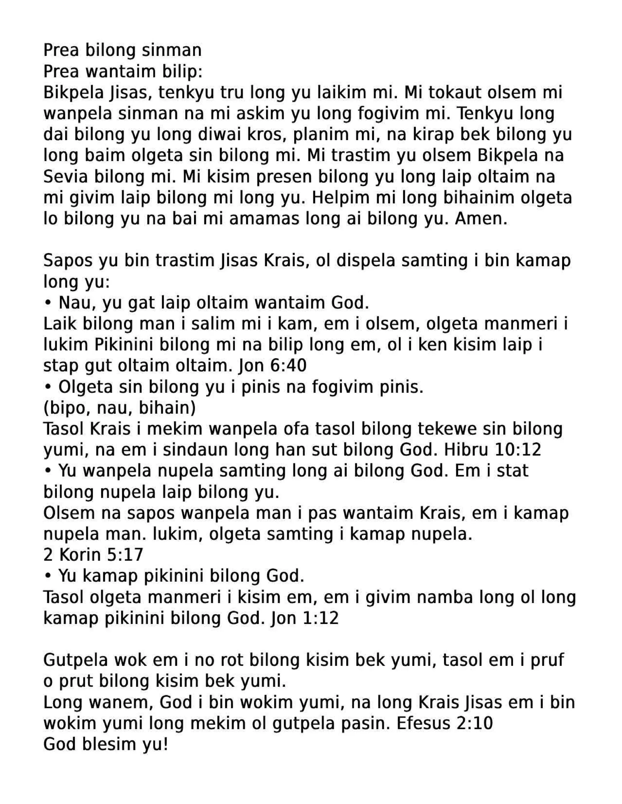 Tok Pisin Gospel Tract - ONLY JESUS CHRIST SAVES.pdf