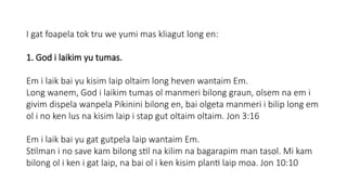 Tok Pisin Soul Winning Gospel Presentation - Only JESUS CHRIST Saves ...