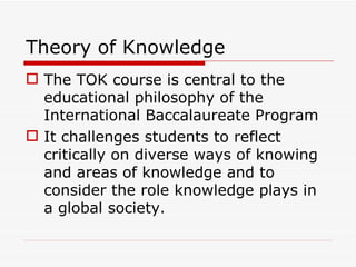 Tok Powerpoint Presentation | PPT