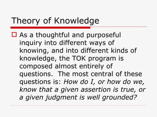 Tok Powerpoint Presentation | PPT