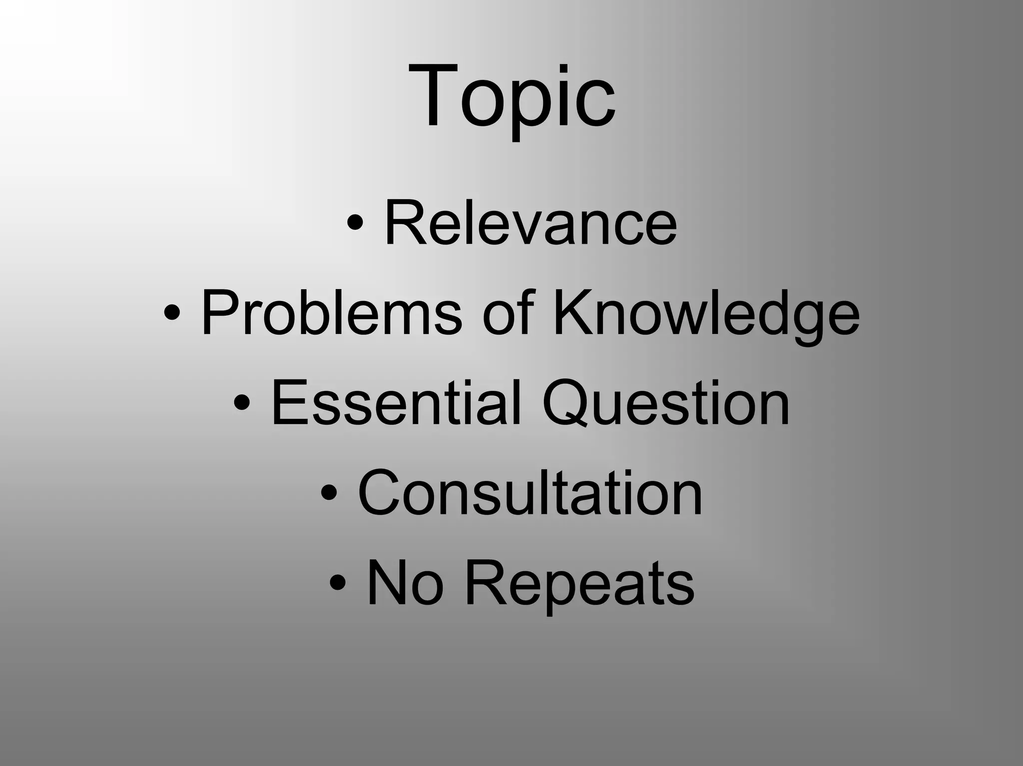 Tok Presentation Guide | PDF