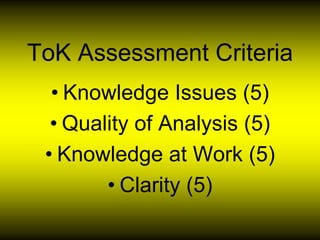 Tok Presentation Guide | PDF