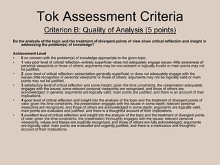 Tok Presentation Guide | PDF