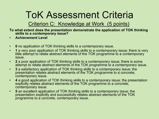 Tok Presentation Guide | PDF