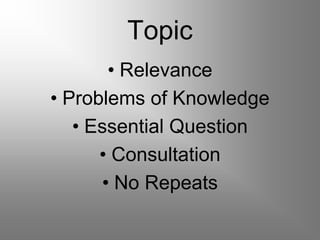 Tok Presentation Guide | PDF