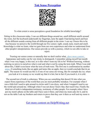 Tok Sample Essay | PDF | Medical Tests | Medical Health