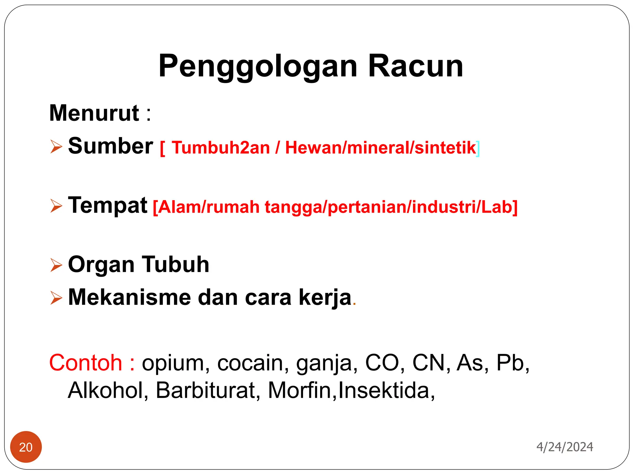 Toksikologi obat dan macam-macam obat yang toksik dan berbahaya.ppt
